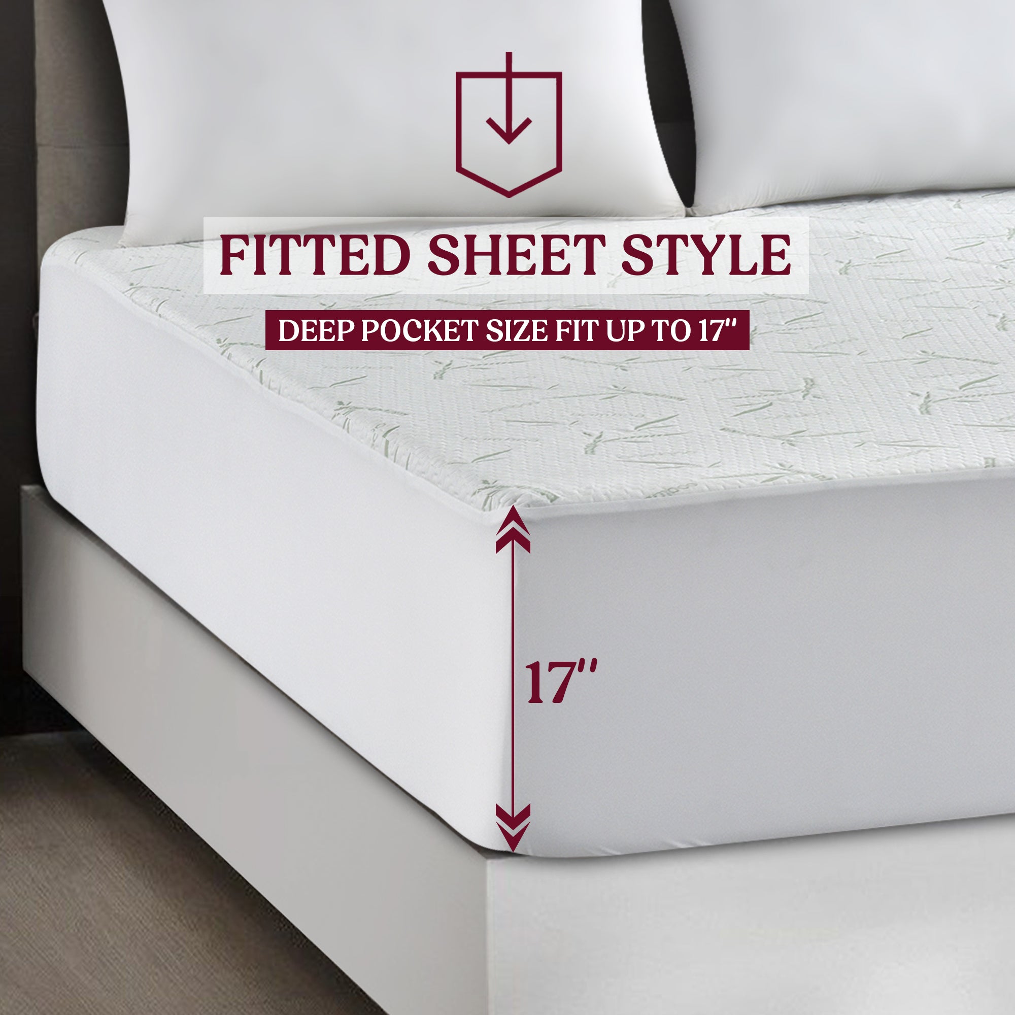 Buy Buy 100% Waterproof Bamboo Mattress Protector Cover | Lux Decor ...
